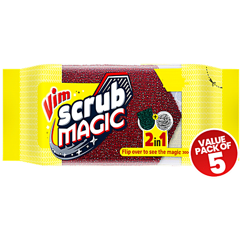 Buy Vim Scrub Magic Nonwoven & Steel Knitted Scrub Pads Online at Best ...