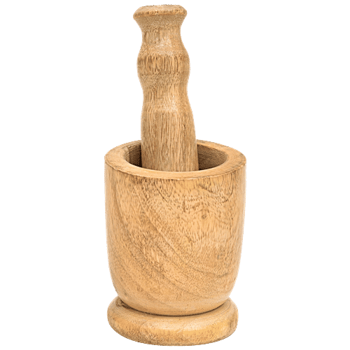 Buy OGGN Wooden Okhali Set - Used For Crushing Spices, Herbs Online at ...