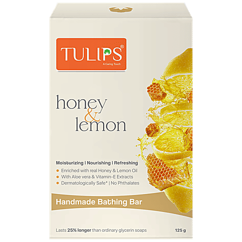 Buy Tulips Handmade Bathing Bar - Honey & Lemon, Moisturising ...