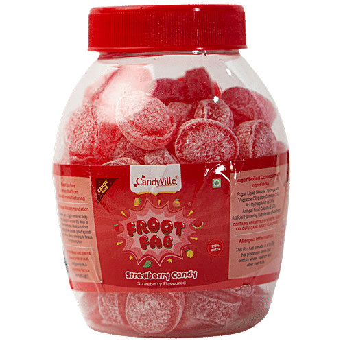 Buy CandyVille Froot Fab Flavoured Candy - Strawberry, Refreshing Taste ...