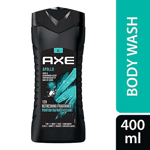 Buy Axe Body Wash Apollo XL Body Wash - For Men, Sage & Cedarwood Scent ...