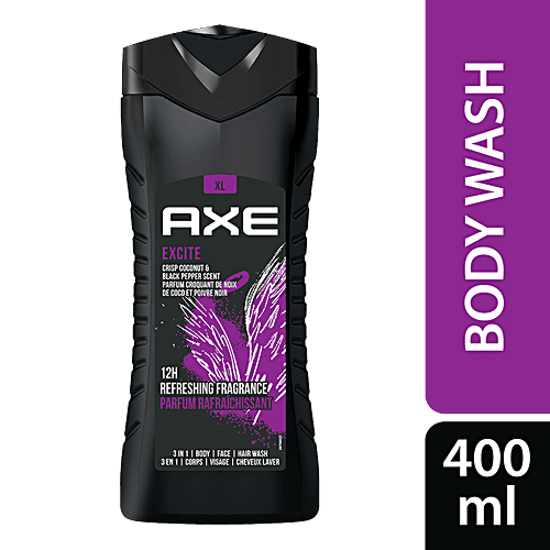 Buy Axe Body Wash Excite XL Body Wash - For Men, Crisp Coconut & Black ...