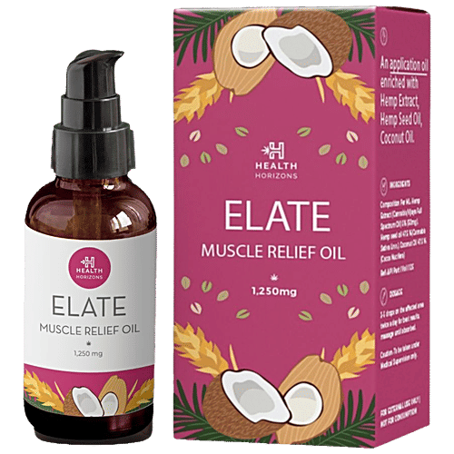 Buy Health Horizons Elate Muscle Relief Oil - Soothes Pain, Swelling ...