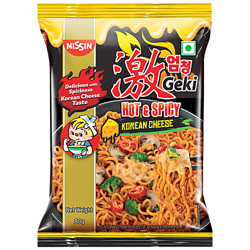 Buy Nissin Geki - Hot & Spicy Korean Cheese Flavoured Ramen Instant ...