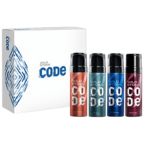 Buy Wild Stone Code Body Perfume Travel Pack - Titanium, Iridium, Steel ...