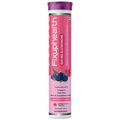 Buy Fixuphealth Effervescent Tablets - 500 Mg Glutathion, Strawberry ...