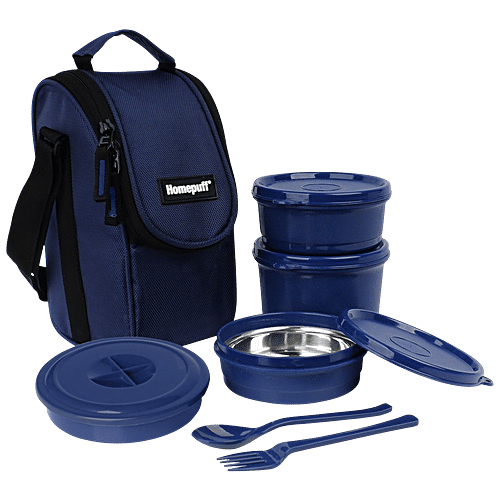Buy Home Puff Stainless Steel Insulated Lunch Boxes for Office Men ...
