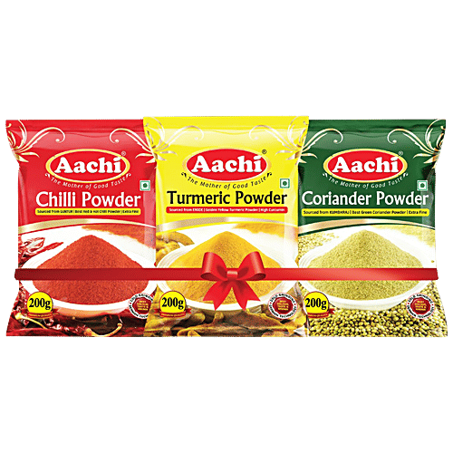 Buy Aachi Masala Combo - Chilli Powder, Turmeric Powder, Coriander ...