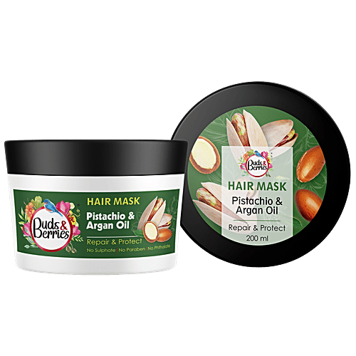 Buy Buds & Berries Colour Protectant Hair Mask - Pistachio & Argan Oil ...