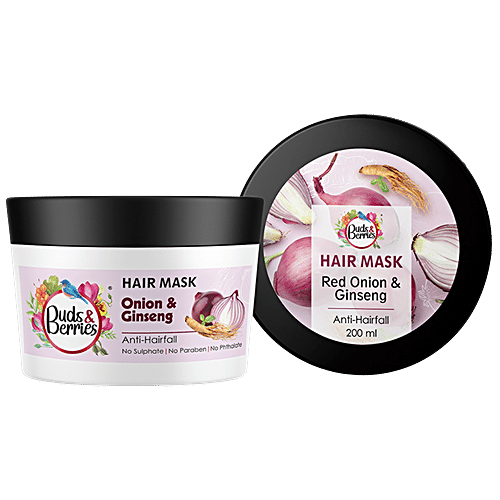 Buy Buds & Berries Anti-Hair Fall Hair Mask - Onion & Ginseng, Promotes ...
