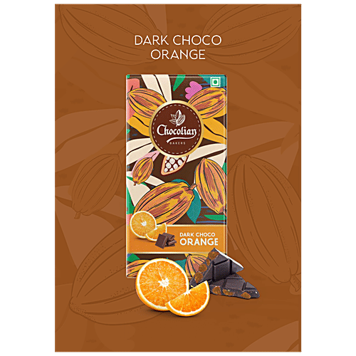 Buy Chocolian Bakers Premium Dark Choco Orange Chocolate Bar Online at ...