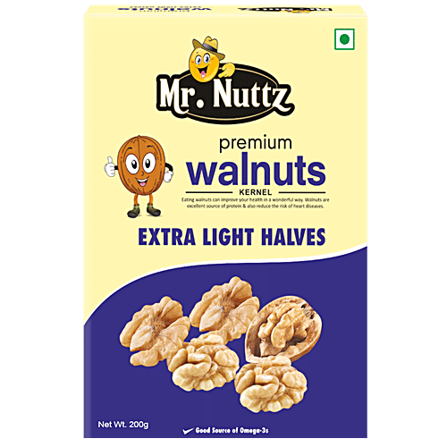 Buy Mr.Nuttz Premium Walnuts/Akhrot Giri - Kernel, Extra Light Halves, Rich In Protein, Improves ...