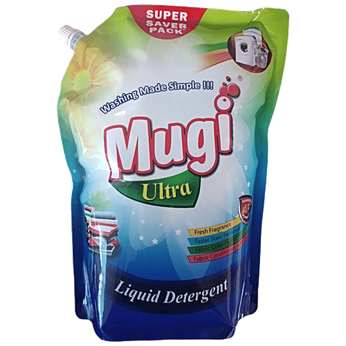 Buy mugi Ultra Liquid Detergent - Fresh Fragrance, Faster Stain Removal Online at Best Price of ...