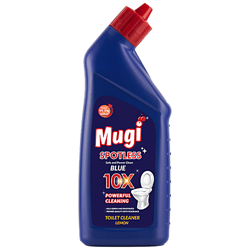 Buy mugi Spotless Toilet Cleaner - Blue, Kills 99.9% Germs, Lemon ...
