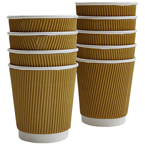 Buy Paricott Paper Cup - Rippled, Buff, Eco-friendly, Biodegradable ...