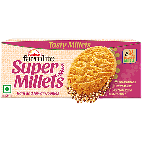 Buy Sunfeast Farmlite Super Millets Ragi & Jowar Cookies Online at Best ...