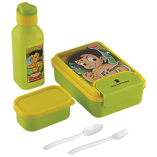 Buy Pratap One Lock Chhota Bheem Lunch Box Set - Small, Lightweight ...