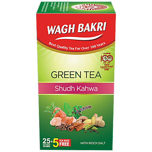 Buy Wagh Bakri Green Tea - Shudh Kahwa, With Rock Salt Online at Best ...
