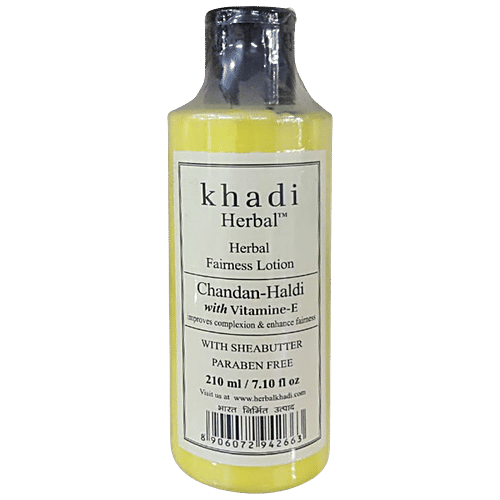 Buy Khadi Herbal Chandan-Haldi Fairness Lotion - With Vitamin E & Shea ...