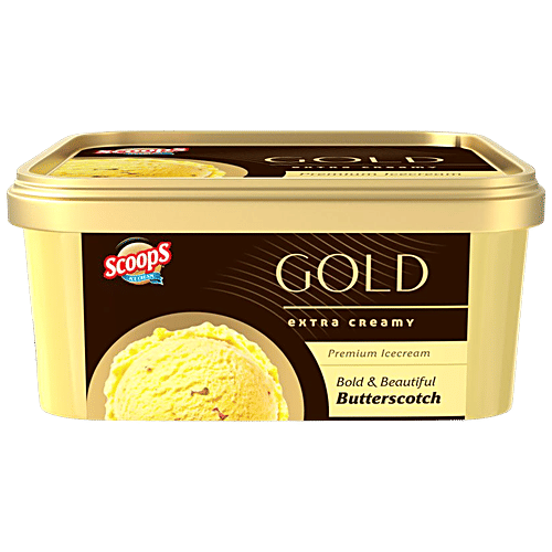 Buy Scoops Gold Butterscotch Ice Cream - Premium, Extra Creamy, Bold ...