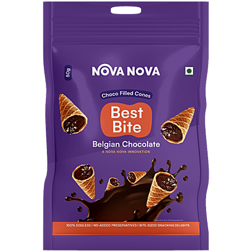 Buy Nova Nova Best Bite Belgian Chocolate Choco Filled Cones Online at ...