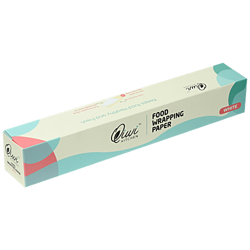 Buy Qiwi Kitchen Food Wrapping Paper Roll - 28 cm, 20 m, White Online ...