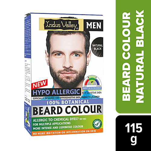 Buy Indus Valley 100% Botanical Hypo Allergic Aqua Beard Colour ...