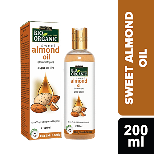 Buy Indus Valley Bio Organic Roghan Badam Sweet Almond Oil 100% Organic ...