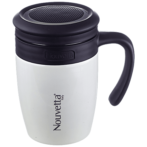 Buy Nouvetta Tea/Coffee Mug - Stricker, White, Vacuum Insulated, Strong ...