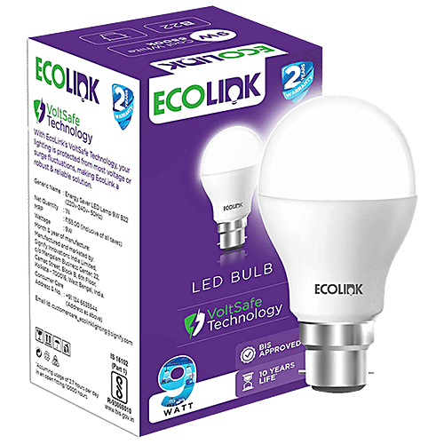 Buy EcoLink Led Bulb - 9W, B22, Cool White Online at Best Price of Rs null - bigbasket