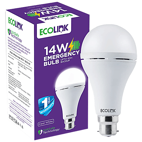 Buy EcoLink LED Emergency Bulb - 14W, B22, Cool White Online at Best Price of Rs 499 - bigbasket