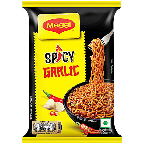 Buy Maggi 2-Minute Spicy Garlic Noodles Online at Best Price of Rs 20 ...