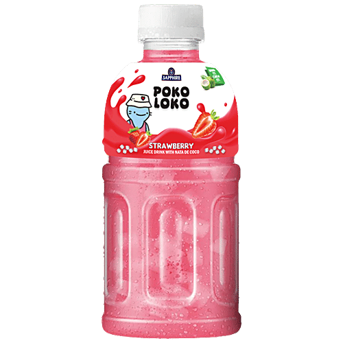 Buy Sapphire Poko Loko Strawberry Flavoured Juice Drink With Nata De Coco Online at Best Price ...