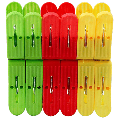 Buy Creative Space Premium Plastic Cloth Clip Set - Assorted Colours ...