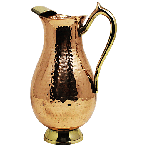 Buy Mr. Copper King Pure Copper Mughlai Handicraft Water Jug - With ...