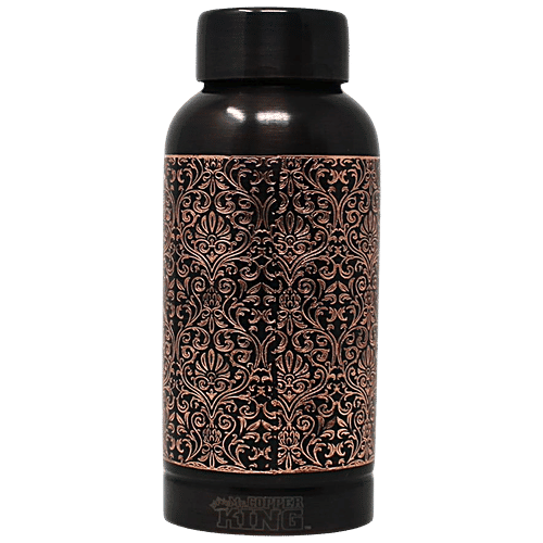 Buy Mr. Copper King Antique Engraved Pure Copper Premium Water Bottle ...