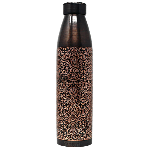 Buy Mr. Copper King Antique Engraved Pure Copper Water Bottle - Doctoro ...