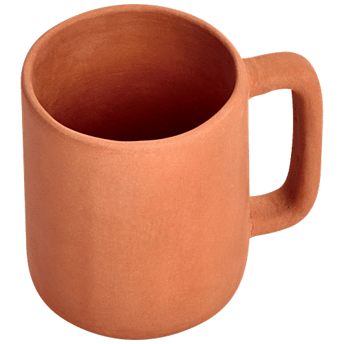Buy mbc Clay Round Tea Mug - Eco-Friendly, Non-Toxic, 11 cm, Brown ...