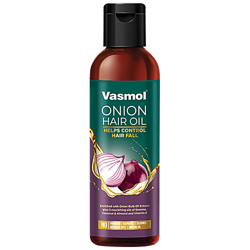 Buy Vasmol Onion Hair Oil Helps Control Hair Fall & Strengthens Hair ...