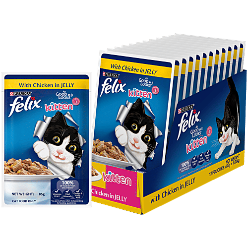 Buy Purina Felix With Chicken In Jelly Kitten Wet Food Online at Best ...