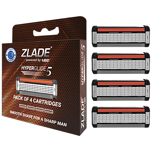 Buy Zlade HyperGlide5 Men's Razor Cartridges - Smooth Shave For Sharp ...