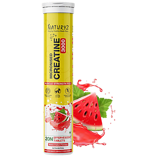 Buy Naturyz Micronized Creatine 3000 Effervescent Tablets - Improve ...