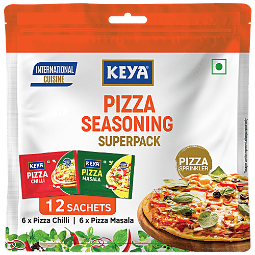 Buy Keya Pizza Seasoning Super Pack - Masala + Chilli Online at Best ...