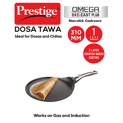 Buy Prestige Omega Die-Cast Plus Non-Stick Induction Base Tawa - 31 cm ...