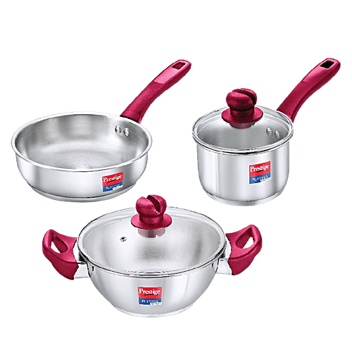 Buy Prestige Stainless Steel Platina Popular Cookware - Induction Base ...