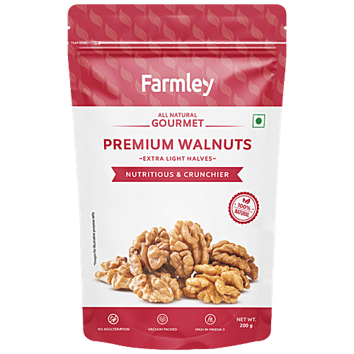 Buy Farmley Premium Walnut Kernel - Walnuts Without Shell, Akhrot, Dry Fruits, Natural Akhrot ...