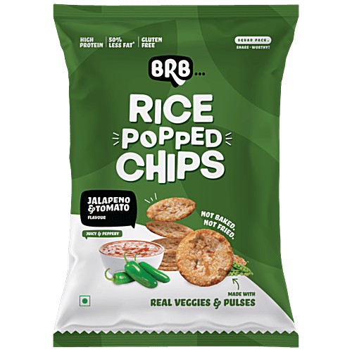 Buy BRB Rice Popped Chips - Jalapeno & Tomato Flavour Online at Best ...