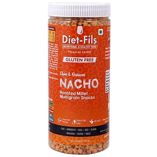 Buy Diet-Fils Chia & Quinoa Roasted Millet Multigrain Snacks - Nacho ...