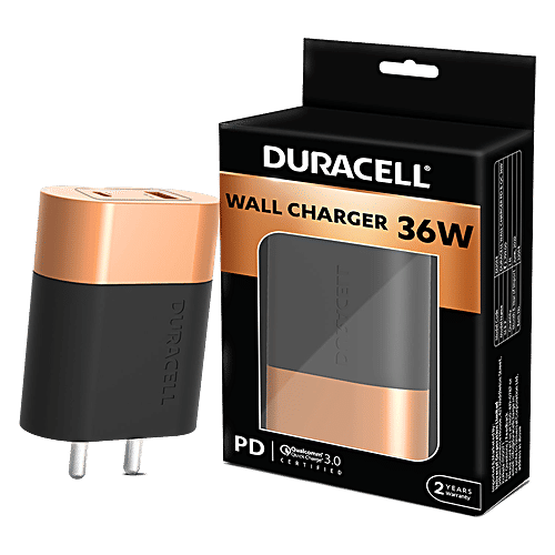 Buy Duracell 36 W Fast Wall Charger Adapter - Type C Power Delivery ...