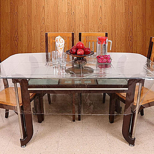 Buy JBG Home Store Transparent Dining Table Cover - 6 Seater, Without ...
